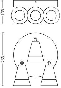 Philips - Bodové svítidlo CLEFT 3xGU10/5W/230V