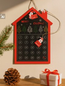 Sinsay - Magnetický adventní kalendář ve tvaru domečku s Mikulášem - vícebarevná