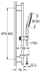 GROHE 26594000 - Sprchový set RAINSHOWER SMARTACTIVE 150 900 mm lesklý chrom