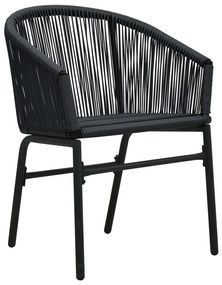 Zahradní židle 2 ks černé PE ratan - Default Title