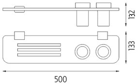 Nimco Police se sklenkami na kartáčky KI X350-58DW-26