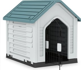Costway Plastová psí bouda pro zvířata s uzamykatelnými kovovými dvířky
