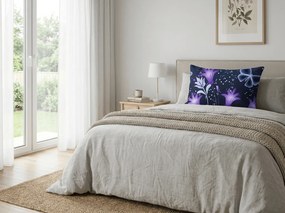 Povlak na polštář z mikrovlákna VIOLET BUTTERFLY 70x90 cm, tmavě modrý