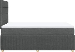 Box spring postel s matrací tmavě šedá 120x190 cm textil 3294296