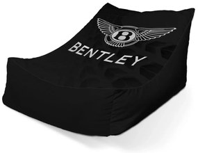 Sablio Sedací vak Lounge Logo Bentley Černý - 120 x 100 x 80 cm