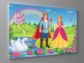 Liox Obrázek pro děti princ a princezna Rozměr: 150 x 100 cm