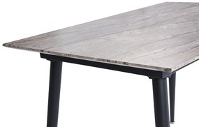Rozkládací jídelní stůl 120/150 x 80 cm efekt kamene/šedý EFTALIA Beliani
