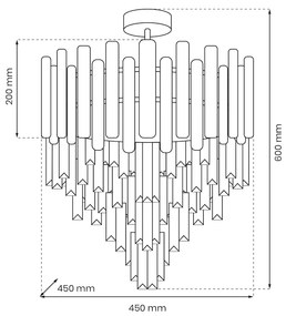 Lustr Madison II, 1x křišťálové/chromové kovové stínítko, (fi 45cm), ch