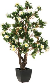 Umělá rostlina AZALIA, barva bílá, 81 cm