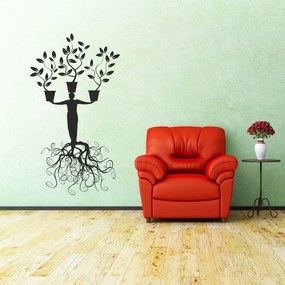 Samolepka na zeď - Lidský strom (67x120 cm) - PopyDesign