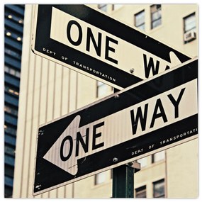 Obraz - New York ONE WAY (30x30 cm)