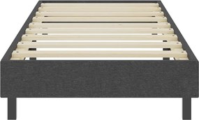 Postel boxspring šedá textil 100 x 200 cm 287454