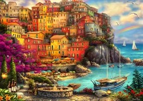 GRAFIKA Puzzle Krásný den v Cinque Terre / 1000 dílků / 69 × 47,8 cm