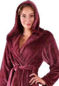 Krátký župan s kapucí Siena mauve wine 33 56 4853 - S/M