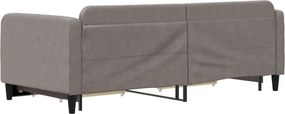 Válenda s přistýlkou a zásuvkami taupe 90 x 200 cm textil 3196855