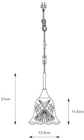 Markslöjd 109011 - Lustr na lanku LUNA 1xE14/40W/230V mosaz