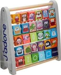 JADORE Počítadlo a abeceda se zvířátky 2v1 / Didaktická hračka / Dřevo