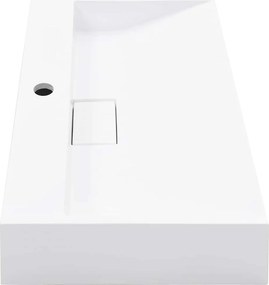 Umyvadlo 60 x 38 x 11 cm minerální/mramorový kompozit bílé 144064