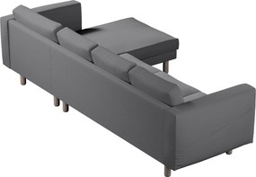 Potah na pohovku IKEA Norsborg 4-místná se šezlongem barva šedá látka pletený vzor