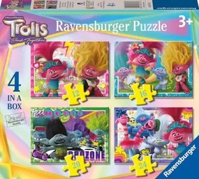 RAVENSBURGER Puzzle Trollové 4v1 / 12+16+20+24 dílků