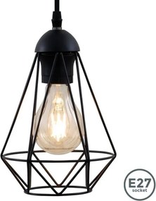 LED Lustr na lanku 1xE27/6,5W/230V 2500K černá