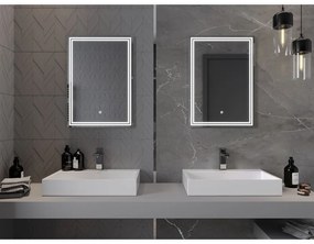 Mexen Taco podsvícené koupelnové zrcadlo 50 x 70 cm, LED 6000K, ventilátor - 9805-050-070-611-00