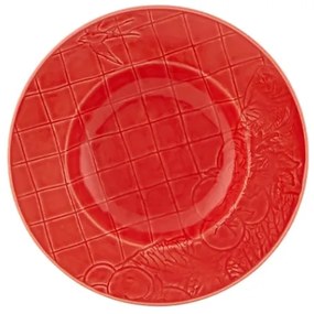 Bordallo Pinheiro Sada polévkových talířů Parodie  4 kusů, červená, kamenina, 25 cm