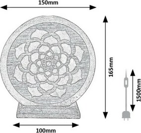 Rabalux 76031 solná lampa Mandali