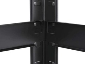 Fistar Regál 180x120x30 cm lakovaný 5-policový, nosnost 600 kg - ČERNÝ