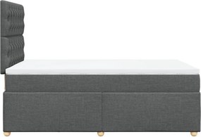 Box spring postel s matrací tmavě šedá 120x200 cm textil 3291255