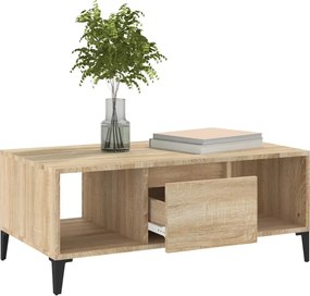 vidaXL Konferenční stolek 90 x 50 x 36,5 cm kompozitní dřevo [821071] Barva: Bílá