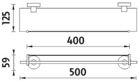 Nimco Police s ohrádkou, 50 cm UNIX ČERNÁ - UNC 13091BX-50-90