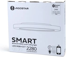 Aigostar - LED RGBW Stmívatelné stropní svítidlo LED/24W/230V 3000-6500K bílá+DO