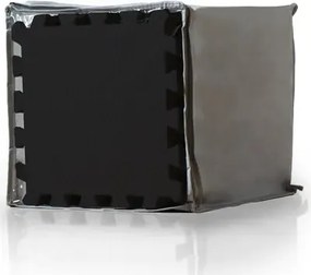 KINDERKRAFT Pěnový koberec Luno černo-bílý / 30 dílků / 29,5 x 29,5 cm