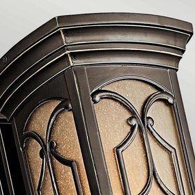 Rustikální venkovní nástěnná lucerna Elstead Franceasi 46 cm starý bronz