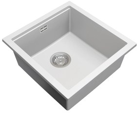 Gamma Decor 4850, 1-komorový granitový dřez 480x500x215 mm, bílá, GMA-ZLE000165