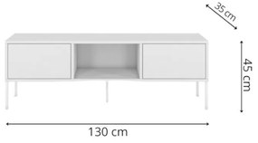 TV stolek MIRKA, 130x45x35, bílá
