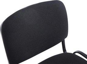 Sada 4 ks židle XL Ken látka – černá
