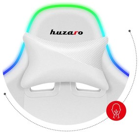 Huzaro Herní židle Force 6.2 s LED osvětlením - bílá