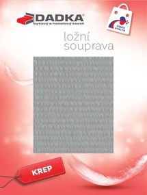 DADKA Povlečení krep Šedý UNI 140x220, 70x90 cm
