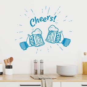 Živá Zeď Samolepka na zeď Cheers Barva: černá