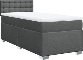 Box spring postel s matrací tmavě šedá 90x200 cm textil 3288086