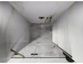 Mexen, Mexen Lunar levé otočné sprchové dveře 80 cm, transparentní, broušené zlaté - 834-080-000-55-00-L