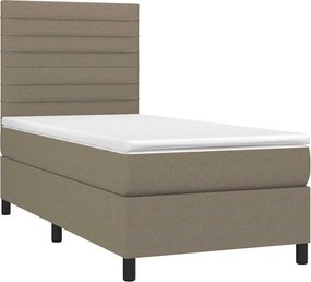 Box spring postel s matrací a LED taupe 80 x 200 cm textil 3134913