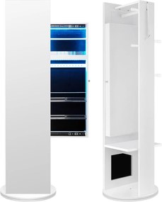 Costway 360° Otočná šperkovnice se zrcadlem a LED světly Volně stojící zrcadlová