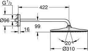 Grohe Rainshower Mono kartáčovaný Warm Sunset / Hlavová sprcha / 31 cm