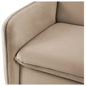 Béžová sametová rozkládací pohovka 194 cm Vienna – Cosmopolitan Design