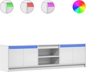 TV skříňka s LED bílá 180 x 34 x 50 cm kompozitní dřevo 3307912