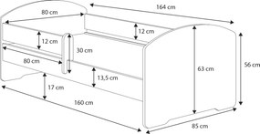 ADRK Furniture Postel s matrací PEPE 160x80