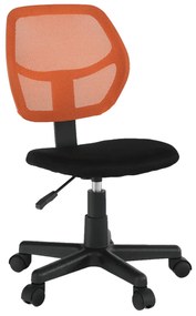 Otočná židle, oranžová / černá, Tempo Kondela MESH